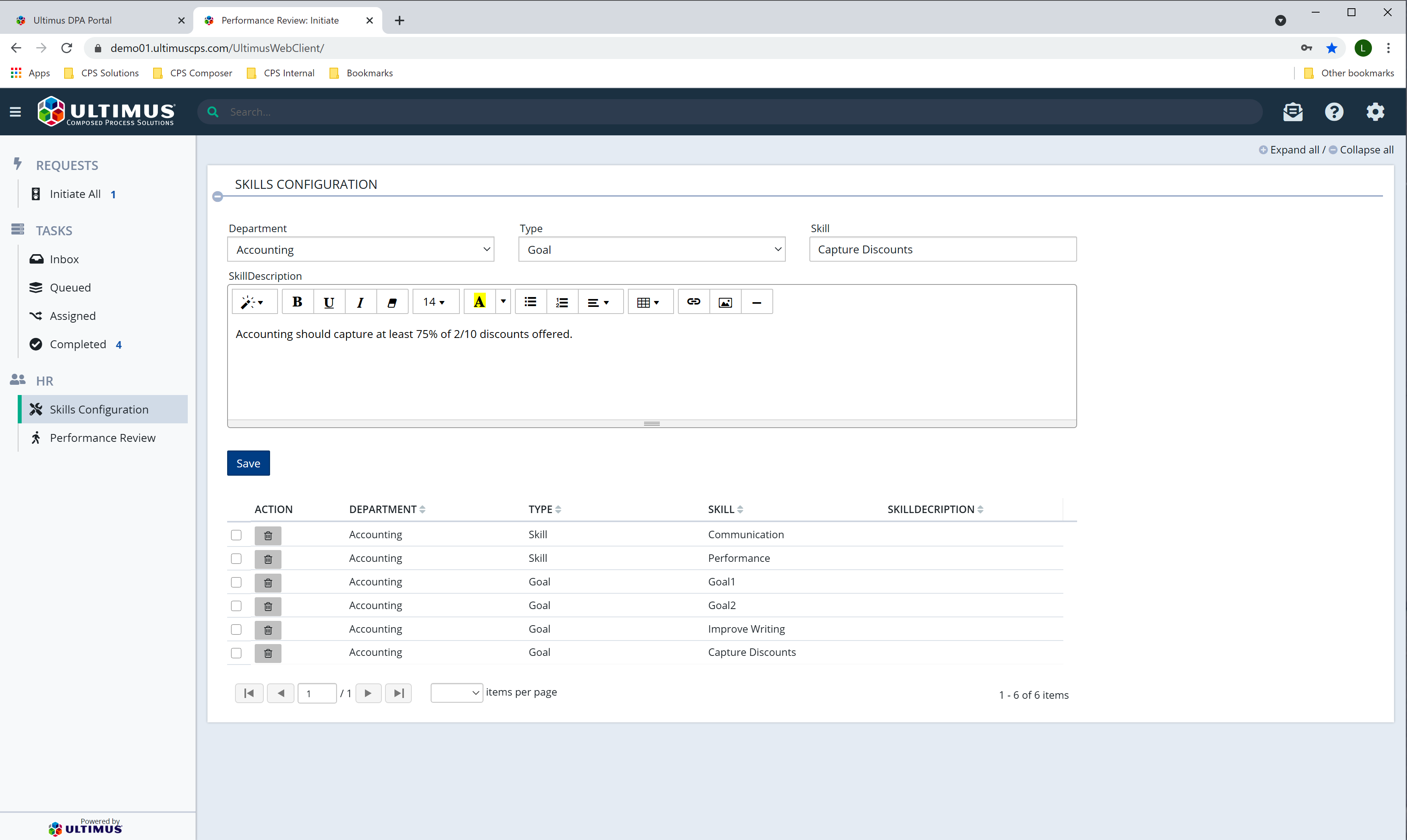 Employee Performance Review | Ultimus Solution Starter Application