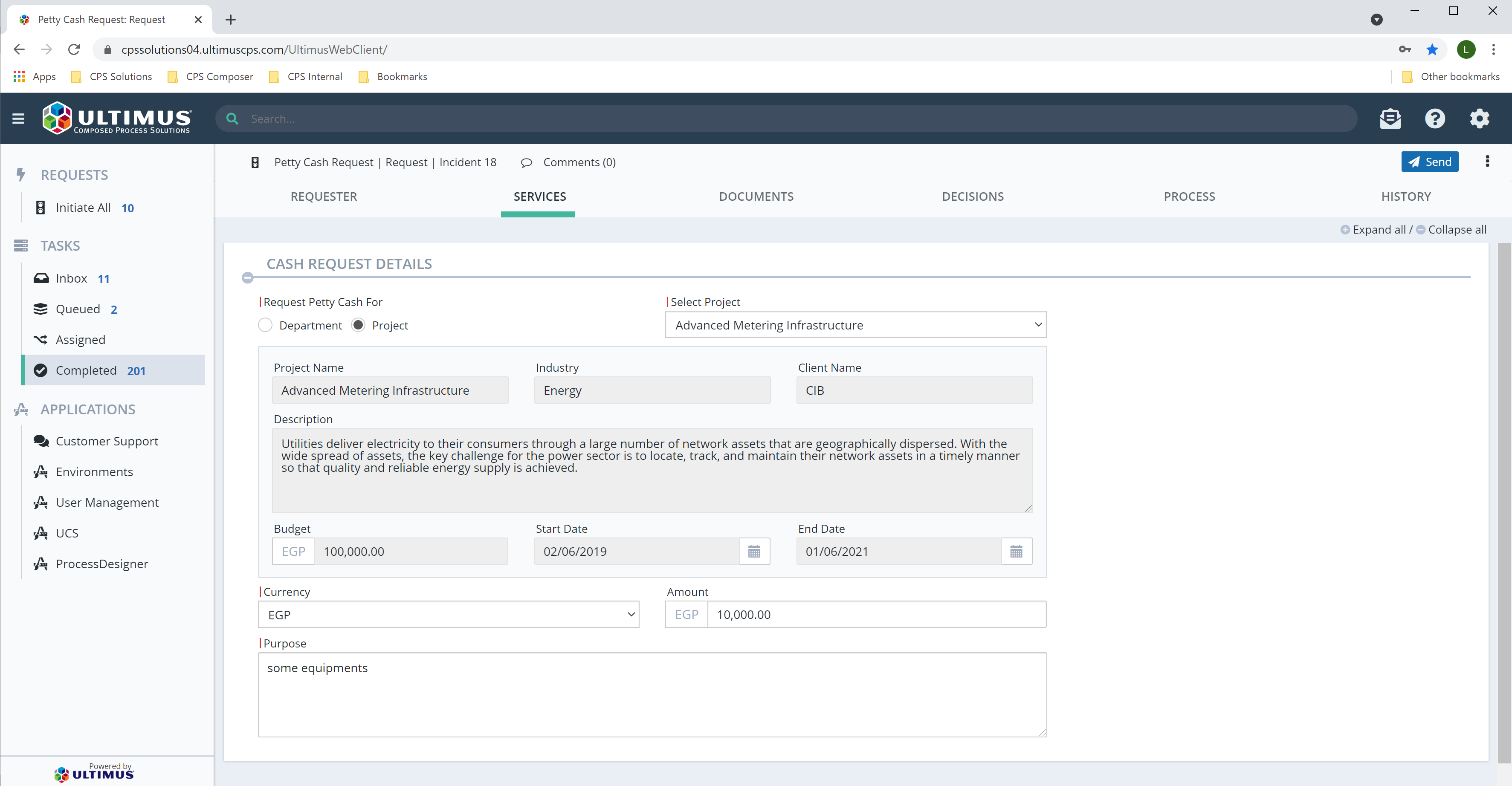 Petty Cash Request Management | Accounting Solution Application