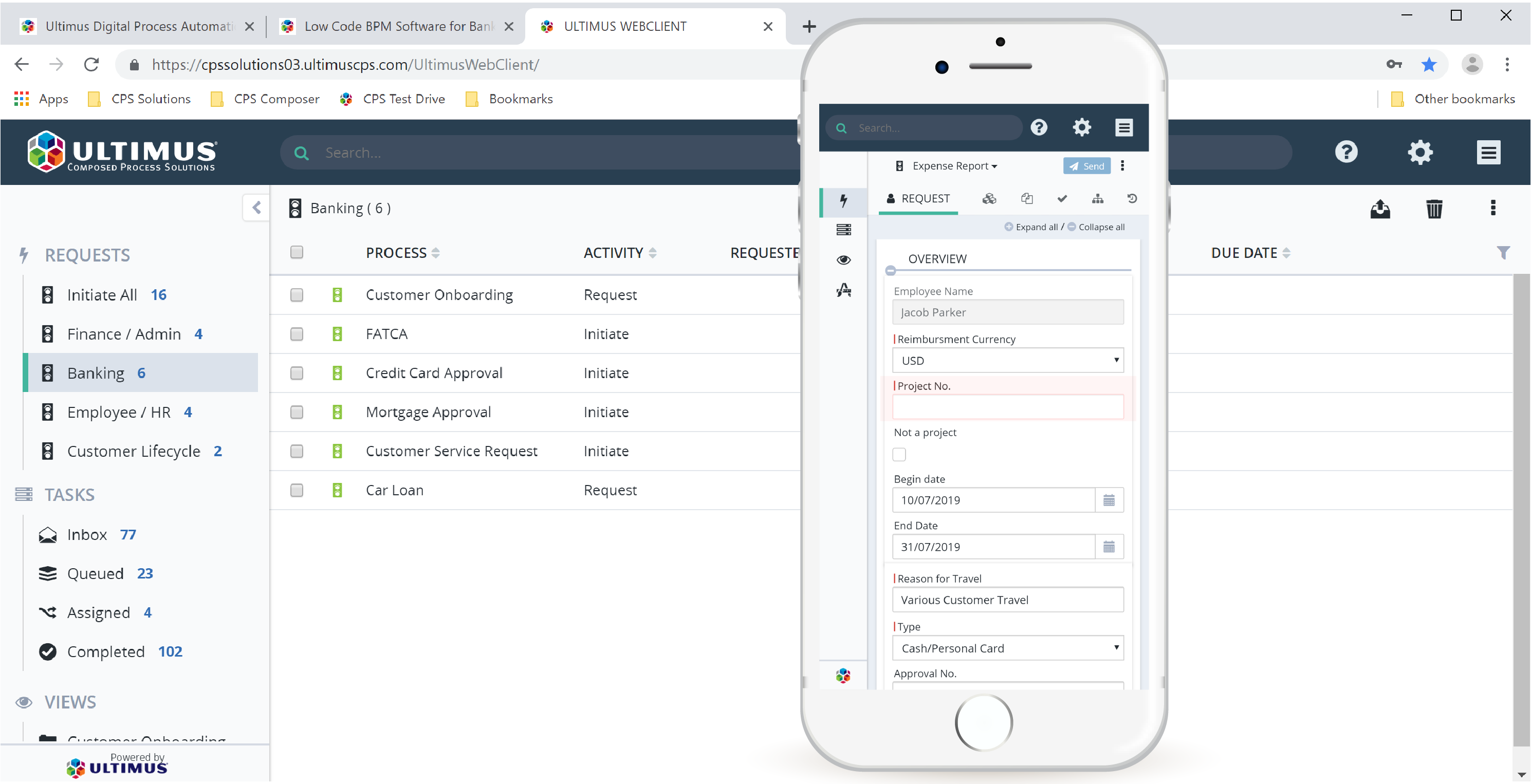 Low Code BPM Software for Banking and Finance | Industry Solutions